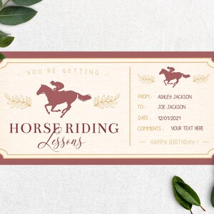 HORSE RIDING TICKET, Surprise Vacation Trip Reveal, Gift Experience ...
