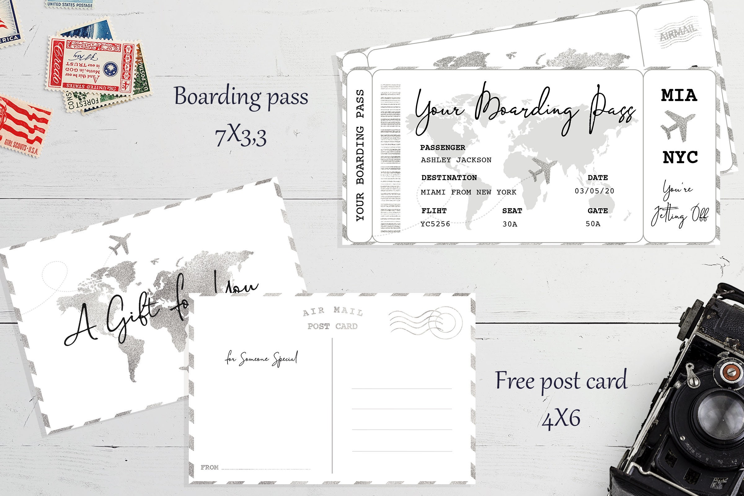 BOARDING Passplane Ticketsurprise Flight Fake Plane Ticket | Etsy UK