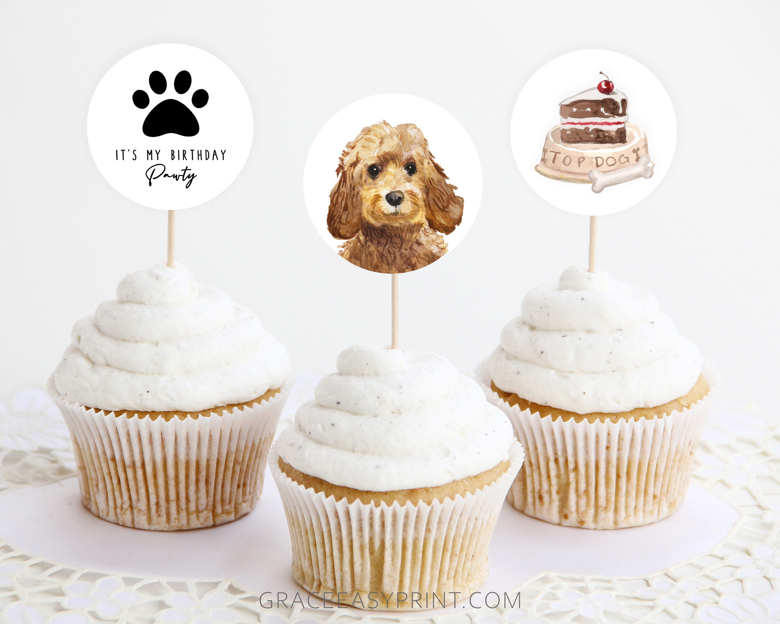 Dog Cupcake Cake