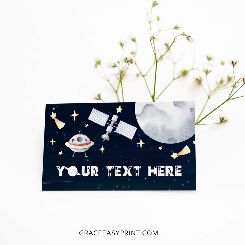 Space Dinosaur Food Labels Space Place Card Galaxy Food - Etsy