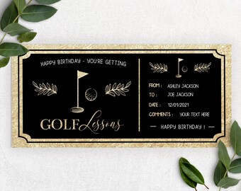 Golf Lessons Voucher - Etsy