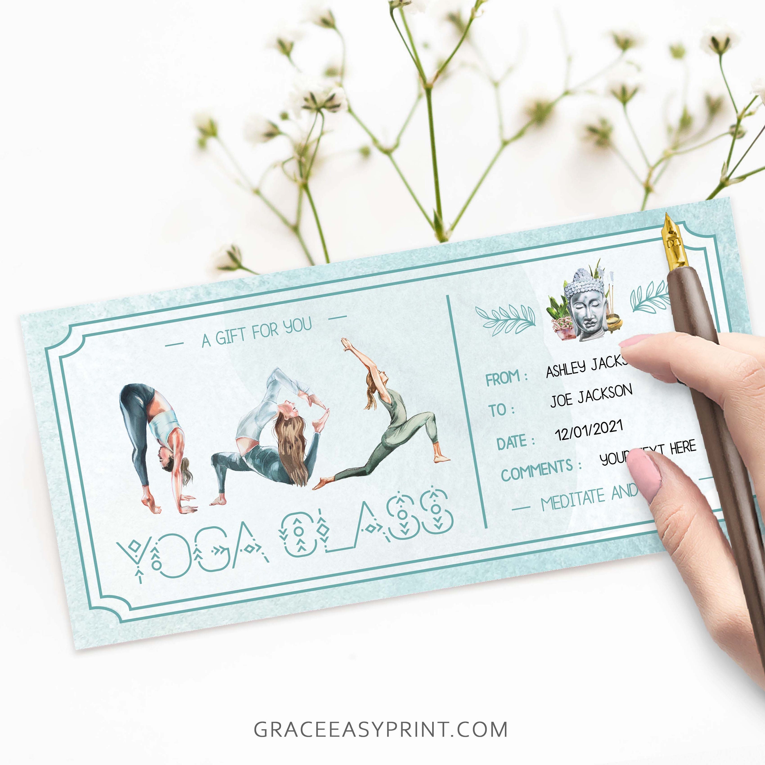 Yoga Class Voucher Yoga Events Ticket Masterclass Voucher - Etsy