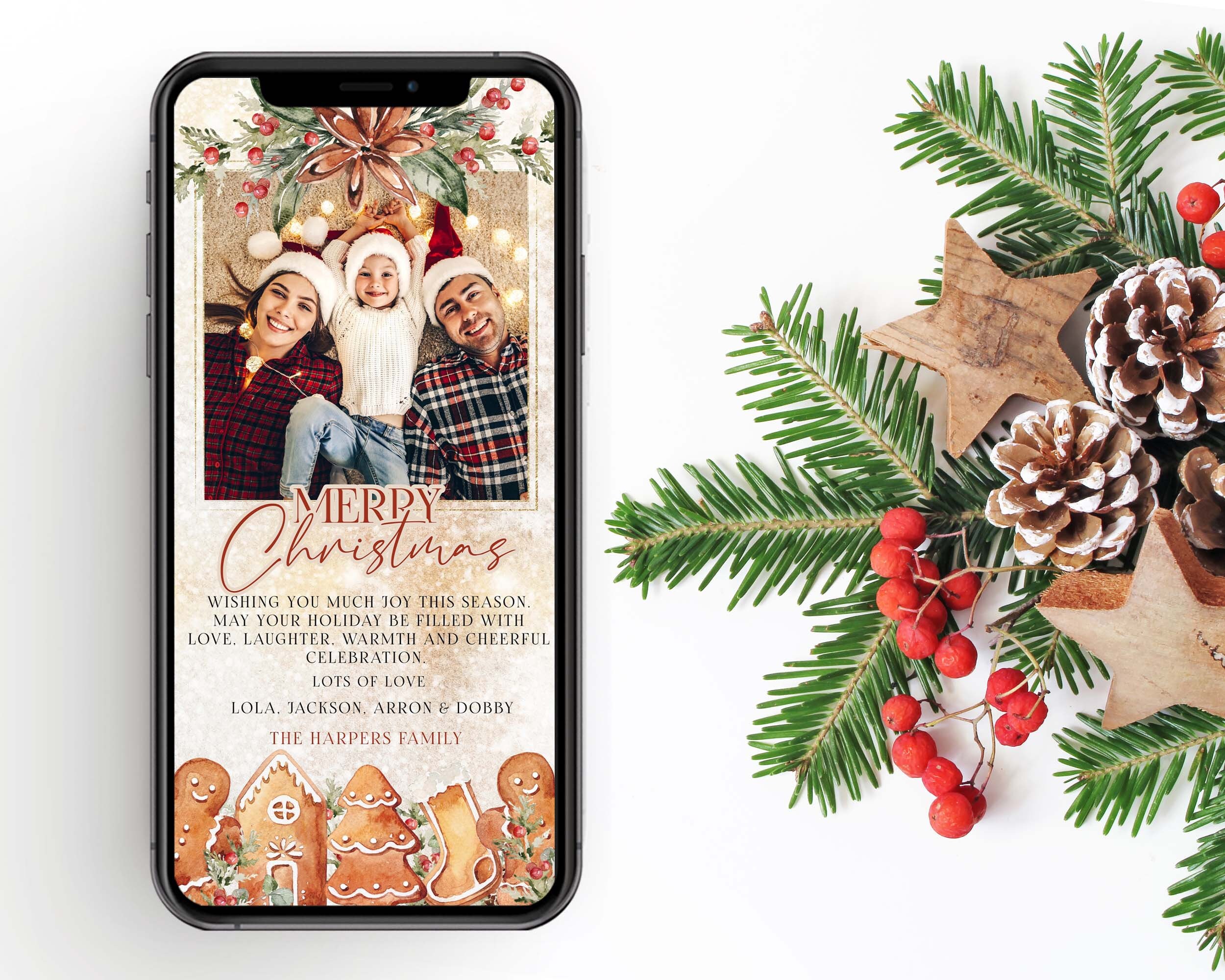 Electronic Christmas Cards With Photo Holiday Photo Ecard Etsy Electronic Christmas Cards With Photo Holiday Photo Ecard Etsy