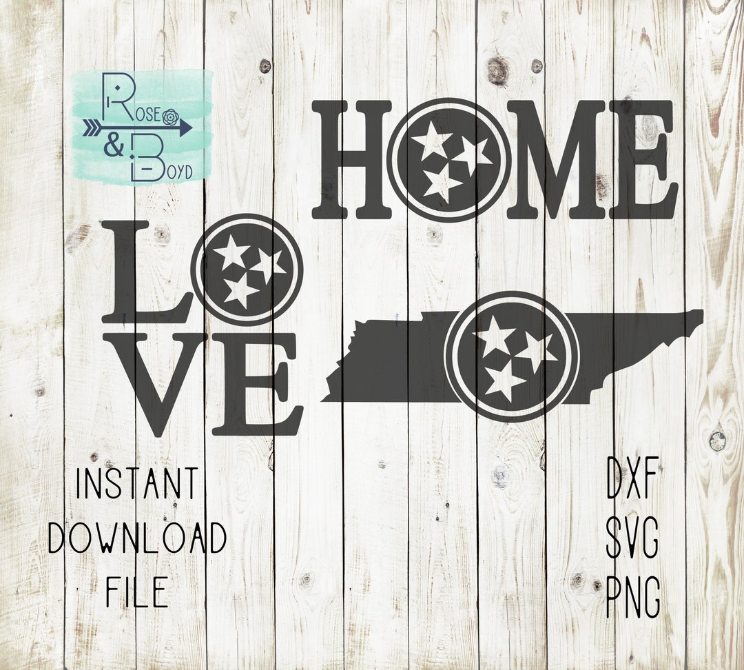 Tennessee Tristar Cut Files SVG PNG DXF Set of 3 Designs // Digital ...