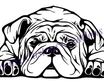 Personalized English Bulldog Car Window Decal - Etsy