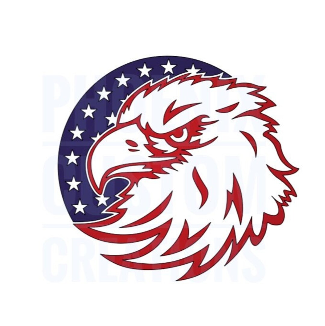 American Eagle (round) Car Window Decals - Etsy
