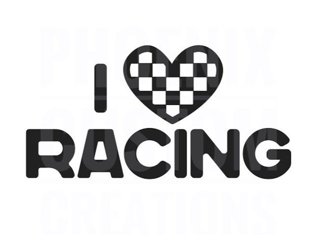 I Love Racing Car Window Decal - Etsy