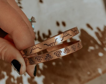 Western Copper Cuff for Men - Etsy