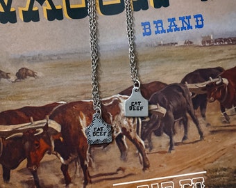 Eat Beef Necklace - Etsy