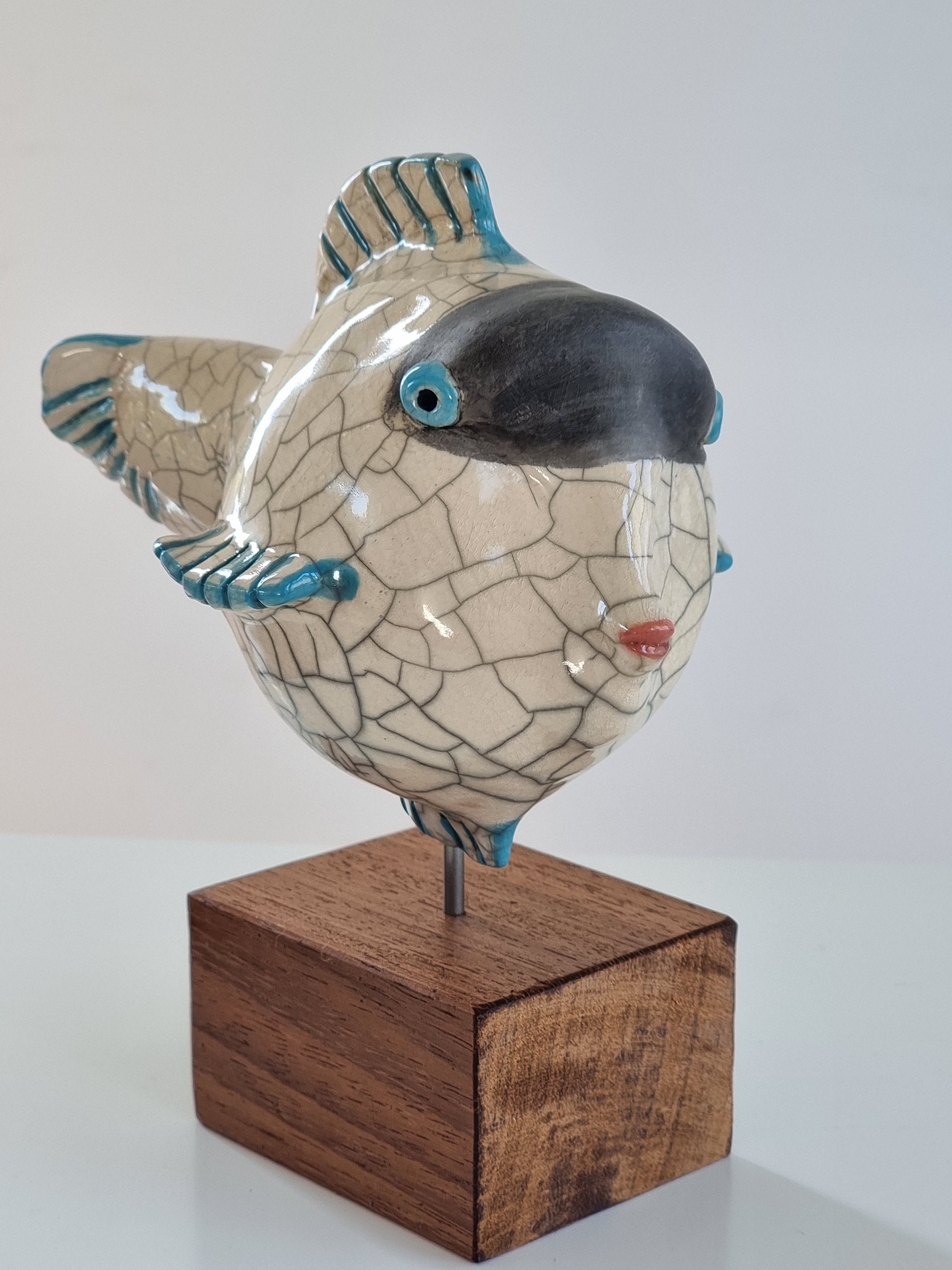 Raku Fired Zorro Fish, Raku Fired Zorro Fish - Etsy UK