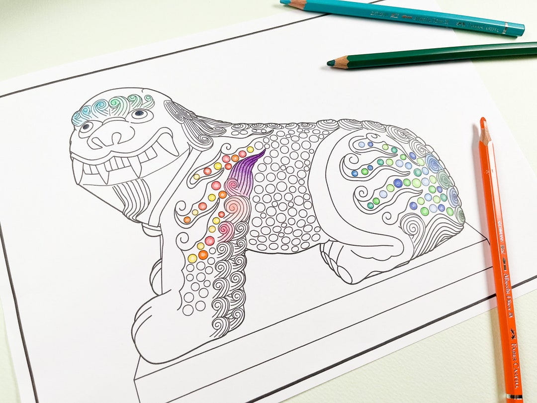 Korean Traditional Painting Coloring Pages, Printable Coloring Sheets ...