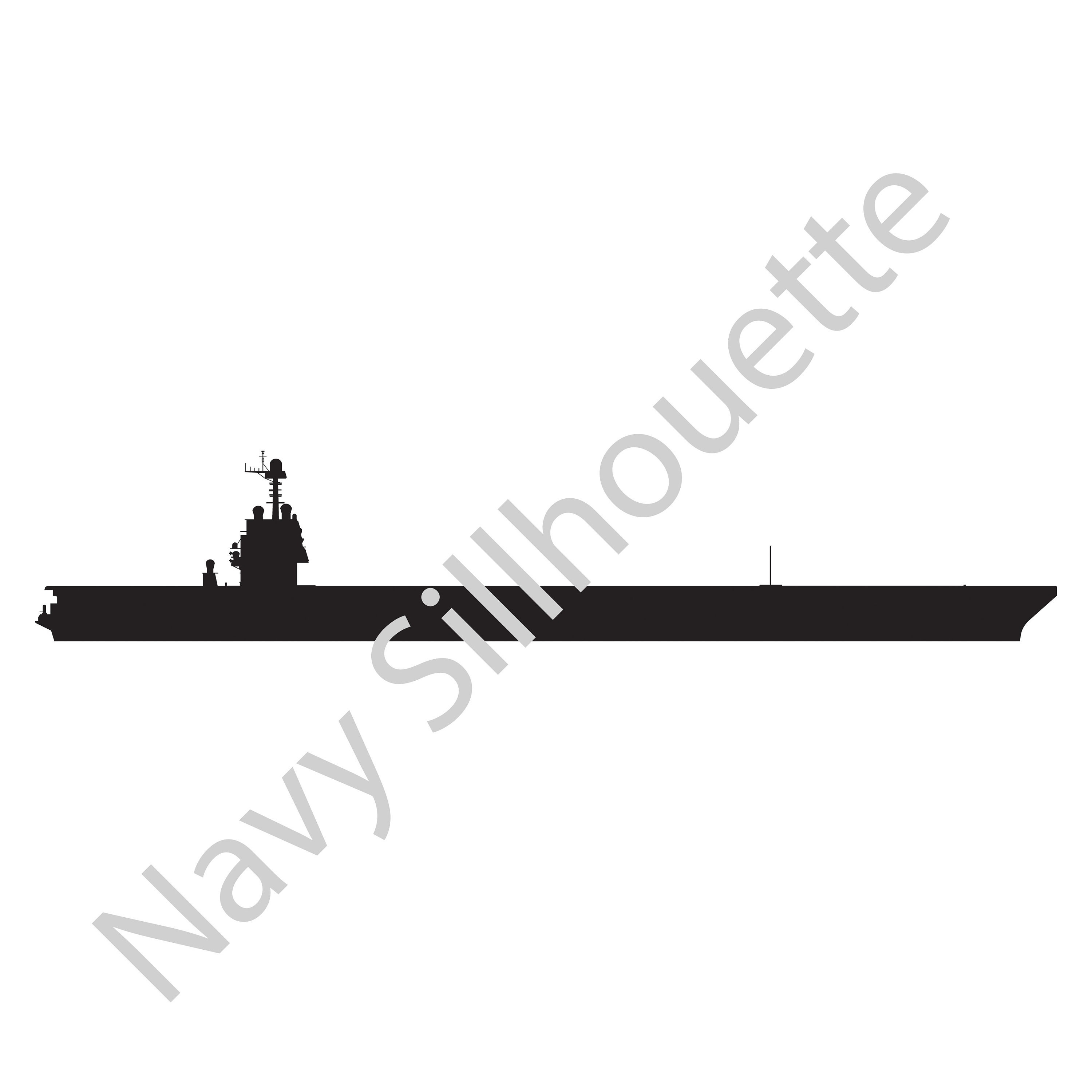 Download: CVN-78 Ford Class Aircraft Carrier Silhouette .svg .jpg .gif ...