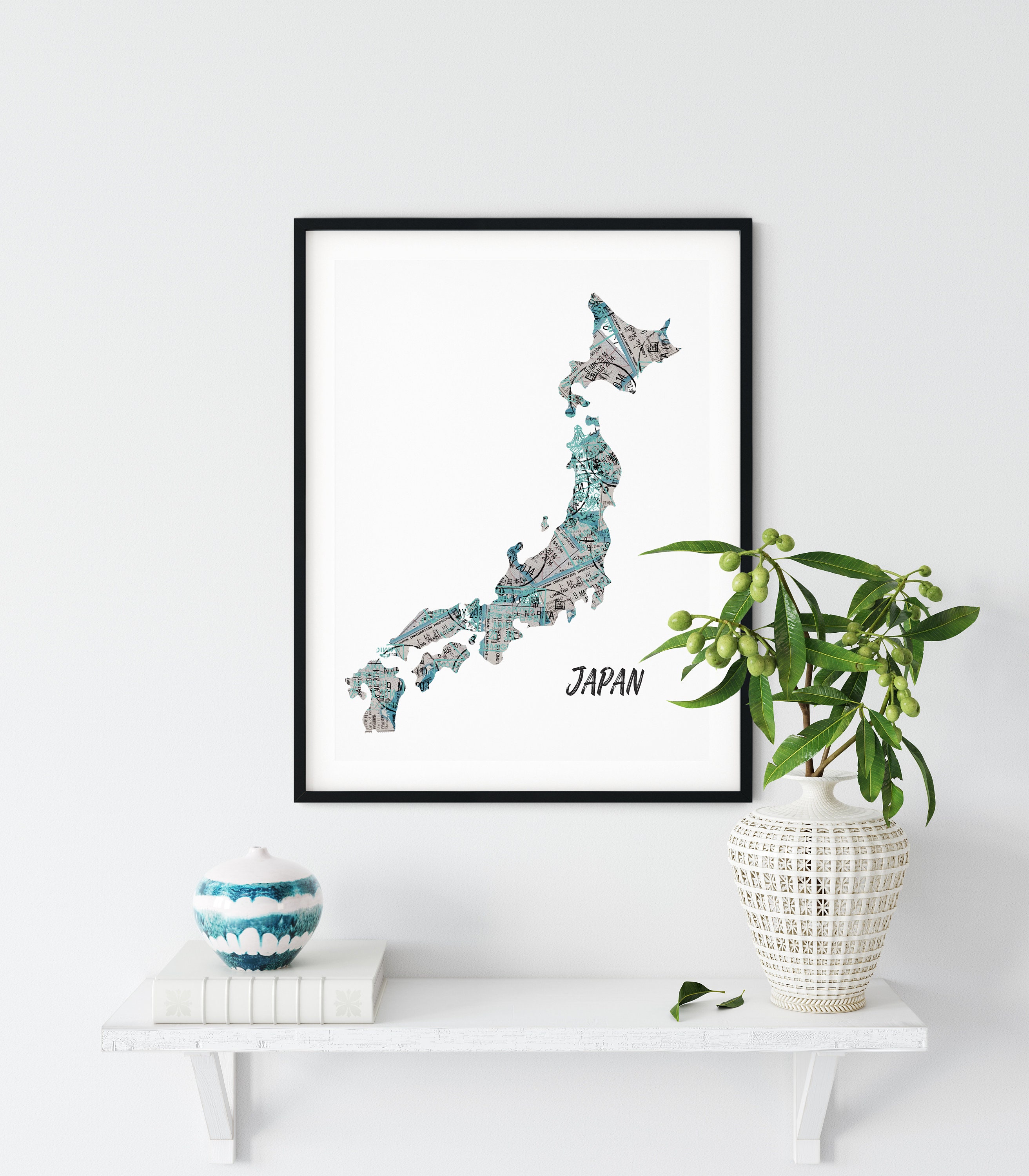 Travel Posters Japan Map Poster European Travel Lover Gift Japan Wall ...