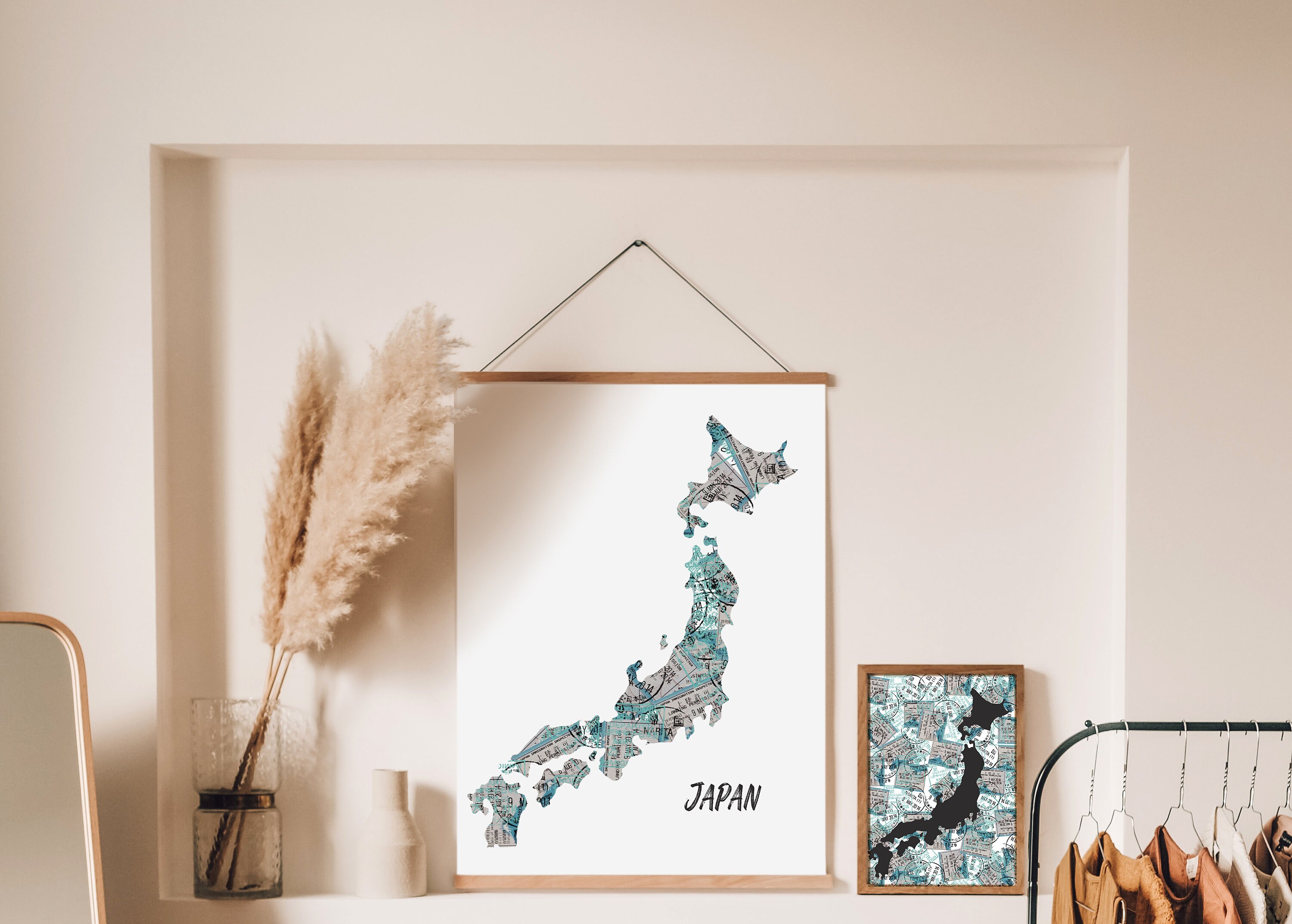 Travel Posters Japan Map Poster European Travel Lover Gift Japan Wall ...