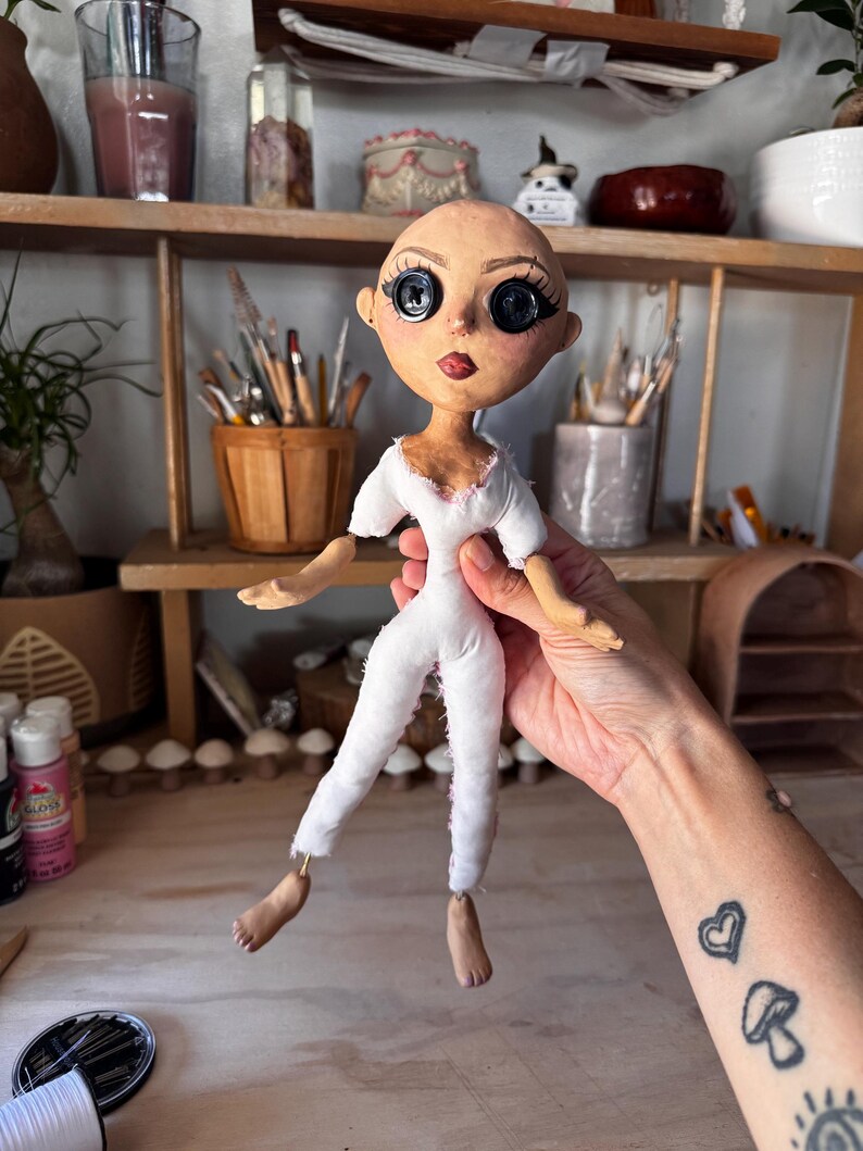 Custom Coraline Doll, Button Eyes Handmade Doll, Halloween, Spooky ...