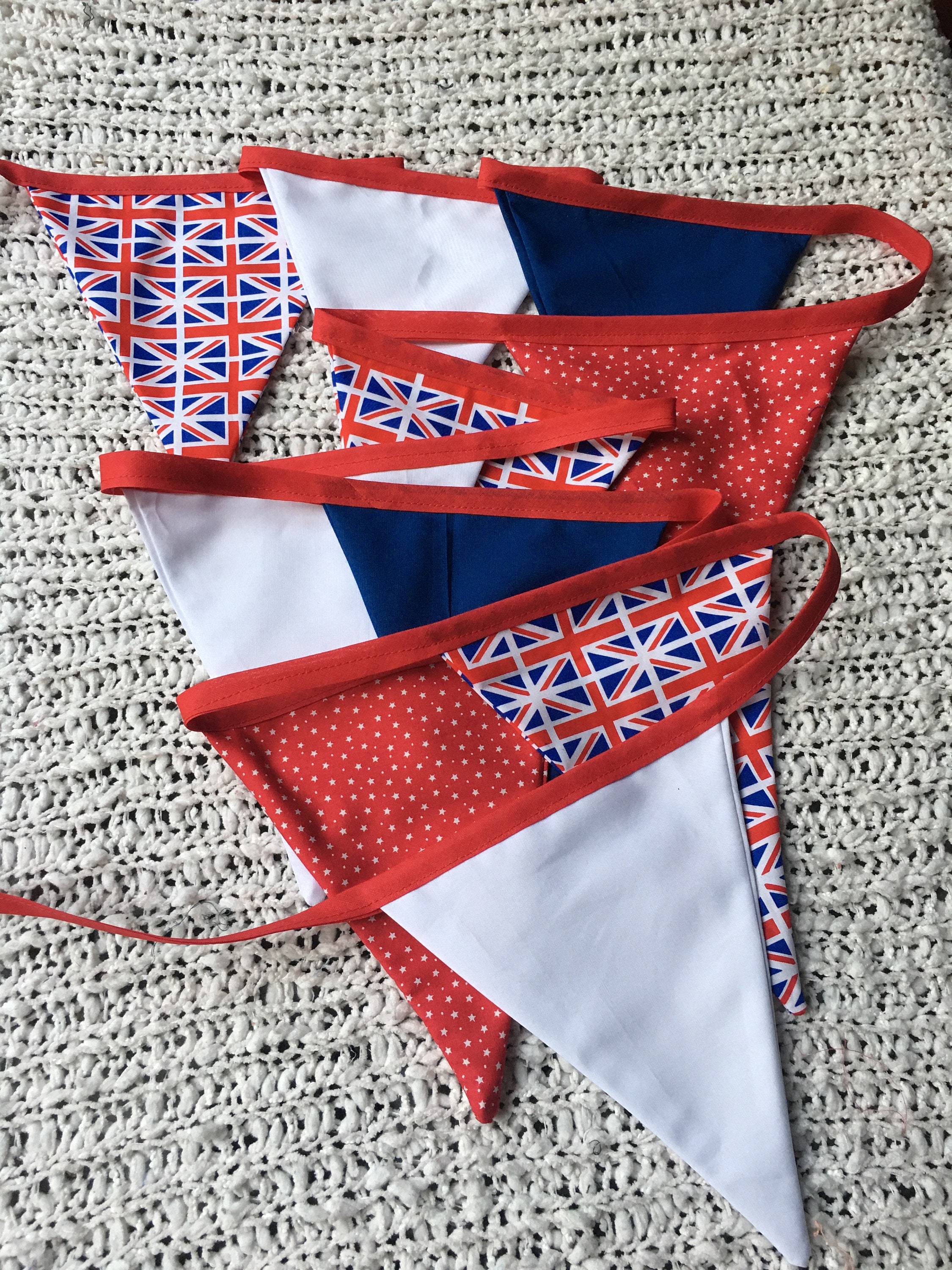 British Cotton Bunting: Cheerful Handmade UK Pennant Flags - Etsy