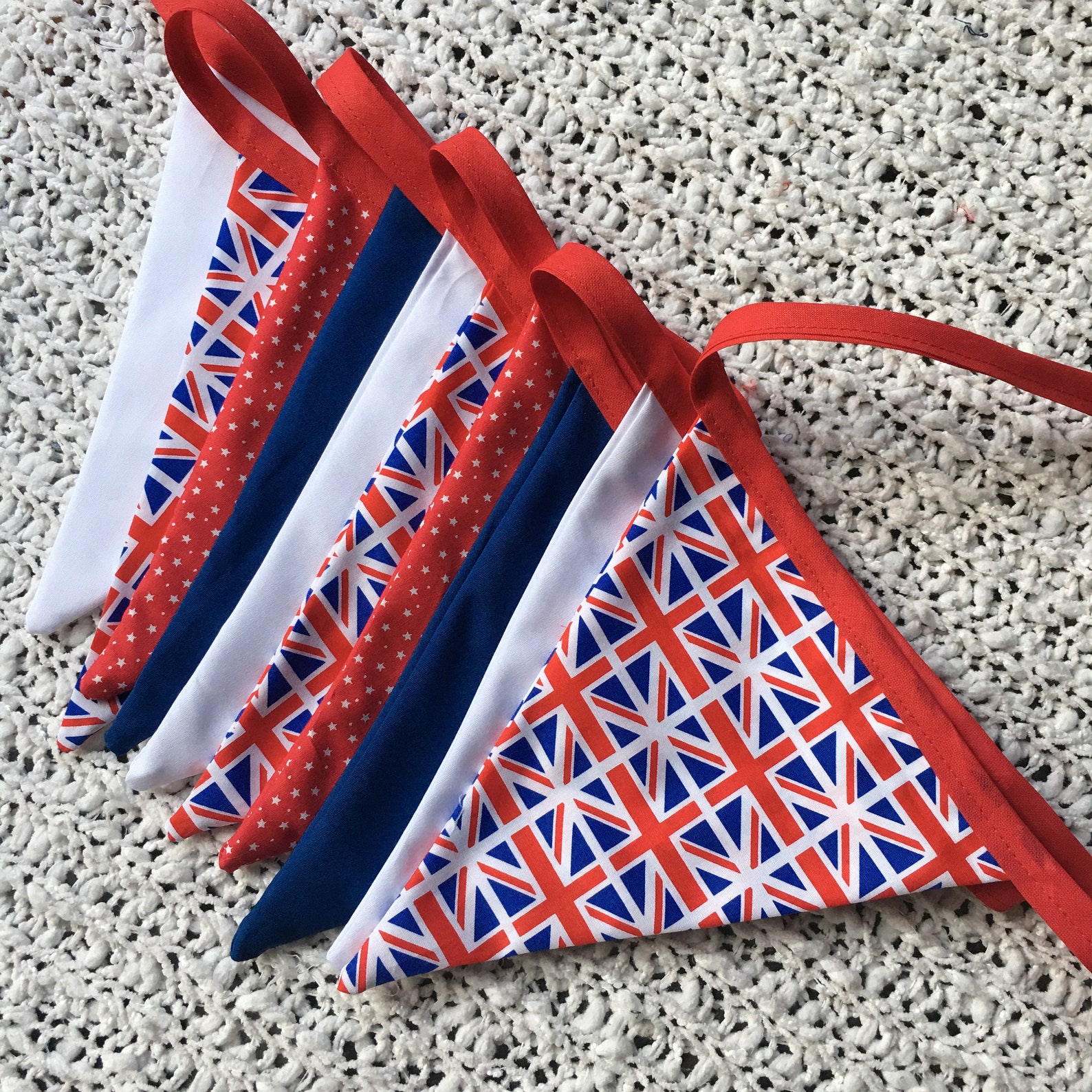 British Cotton Bunting: Cheerful Handmade UK Pennant Flags - Etsy