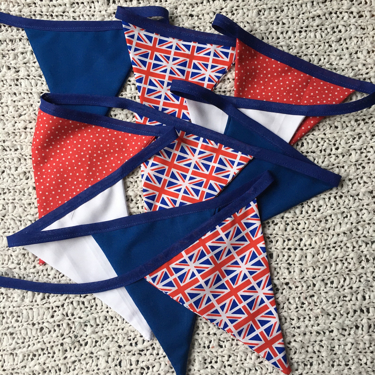 British Cotton Bunting: Cheerful Handmade UK Pennant Flags - Etsy