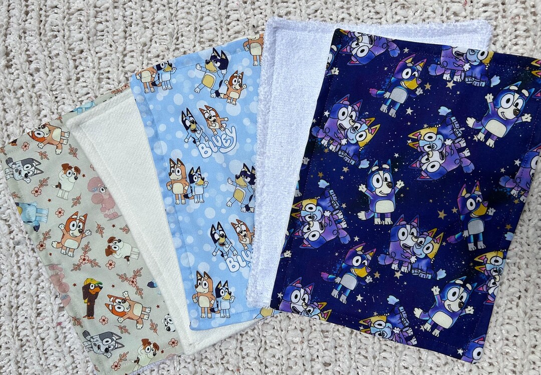Cotton Bamboo Bluey Baby Wipe/face Cloth/wash Cloth/soother/burp Cloth ...