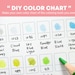 DIY Coloring Sheets, Make Your Own Color Pencil Chart, Adult Kids ...