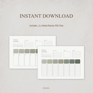 Digital Weekly Planner | Undated Minimalist Planner | iPad Goodnotes ...