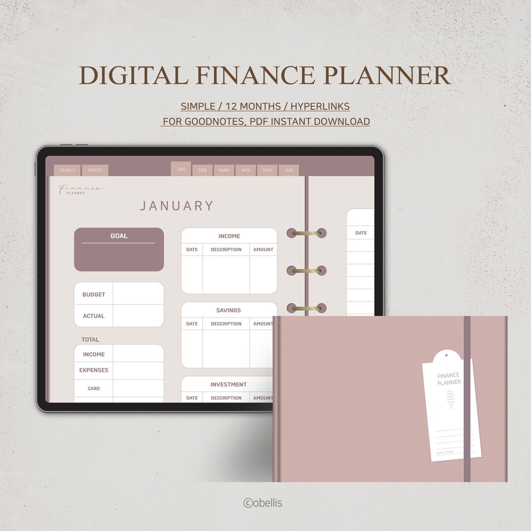 Digital Finance Planner, Simple Budget | Finance Tracker | Goodnotes ...