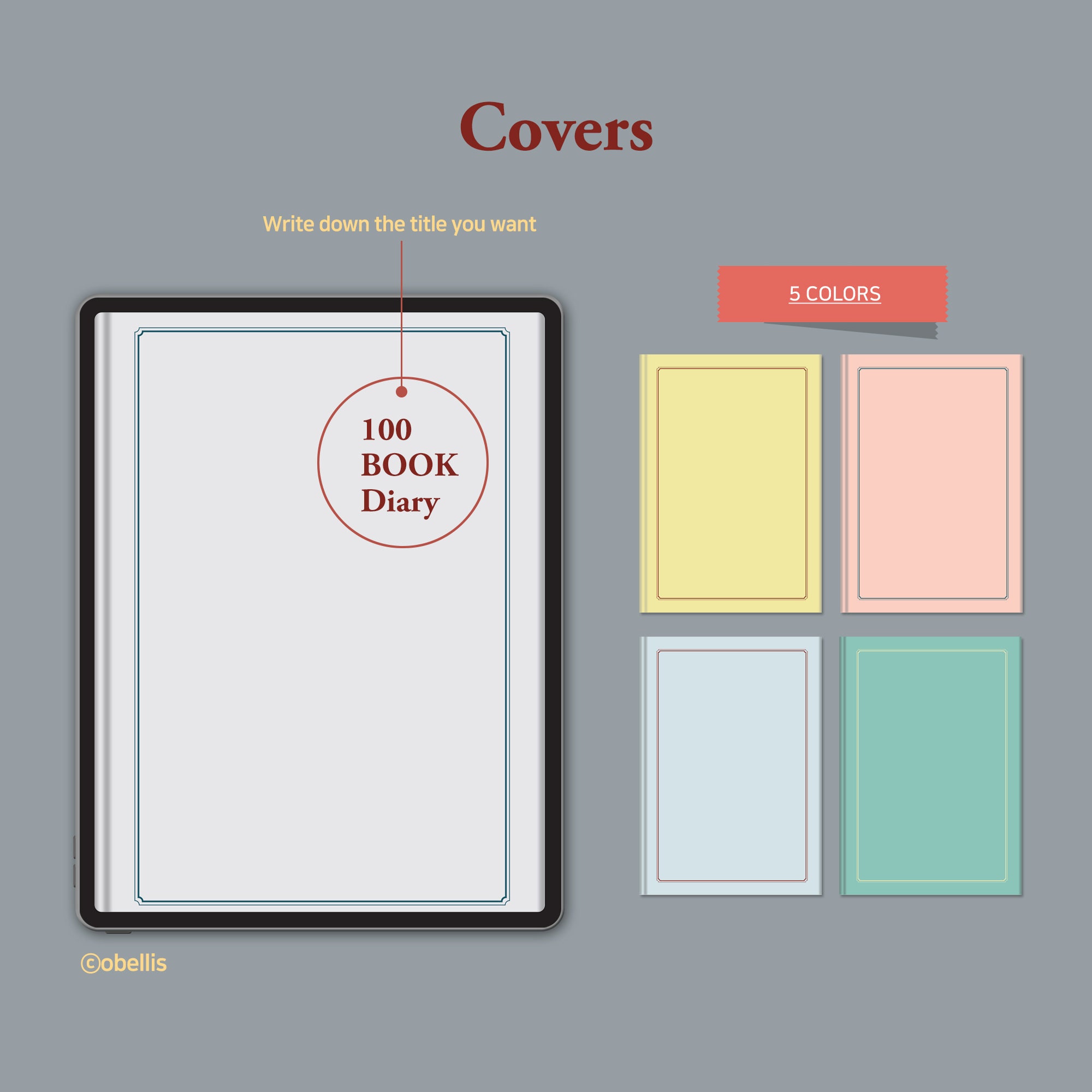 Digital Goodnotes Reading Journal Tracker 100 Books - Etsy