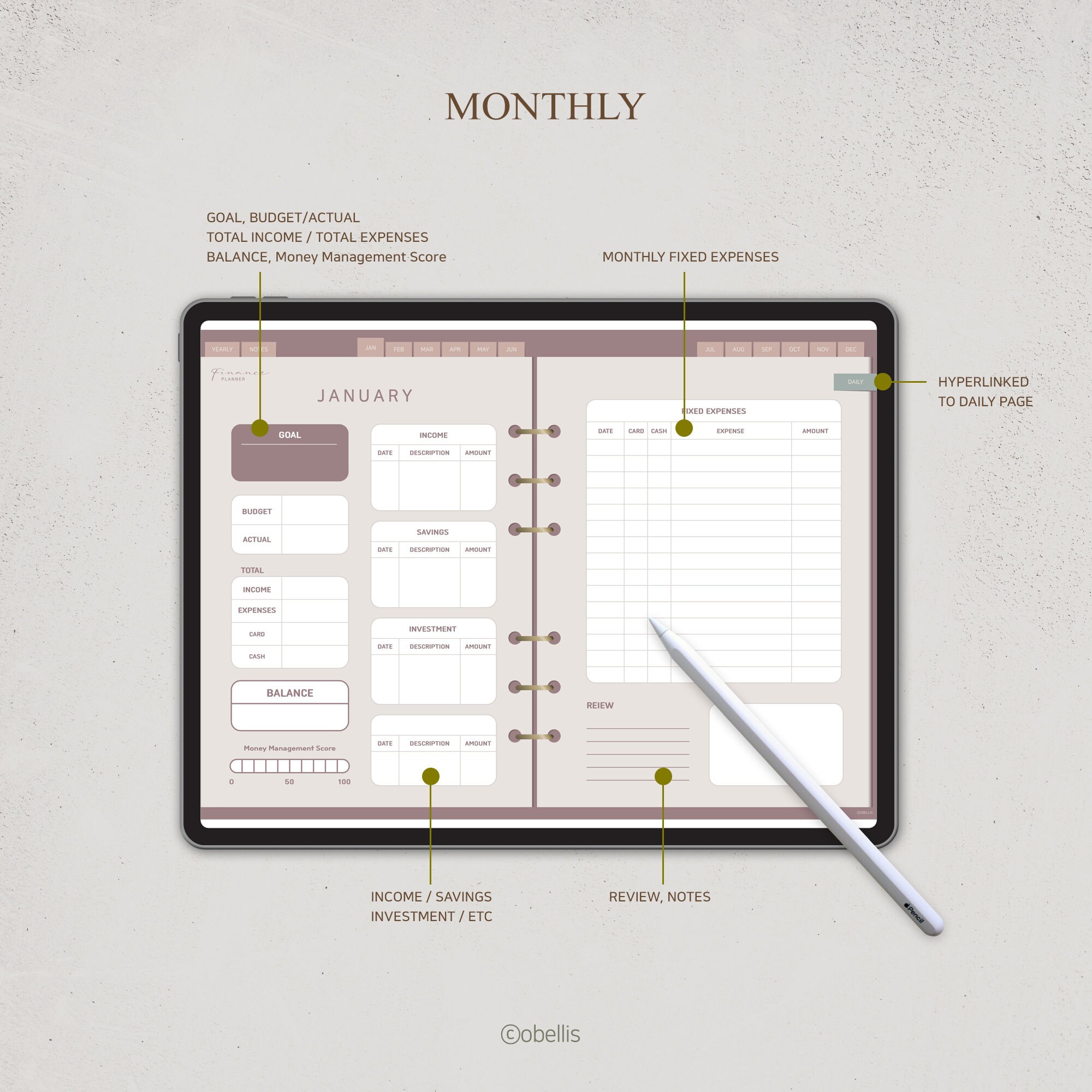 Digital Finance Planner, Simple Budget | Finance Tracker | Goodnotes ...