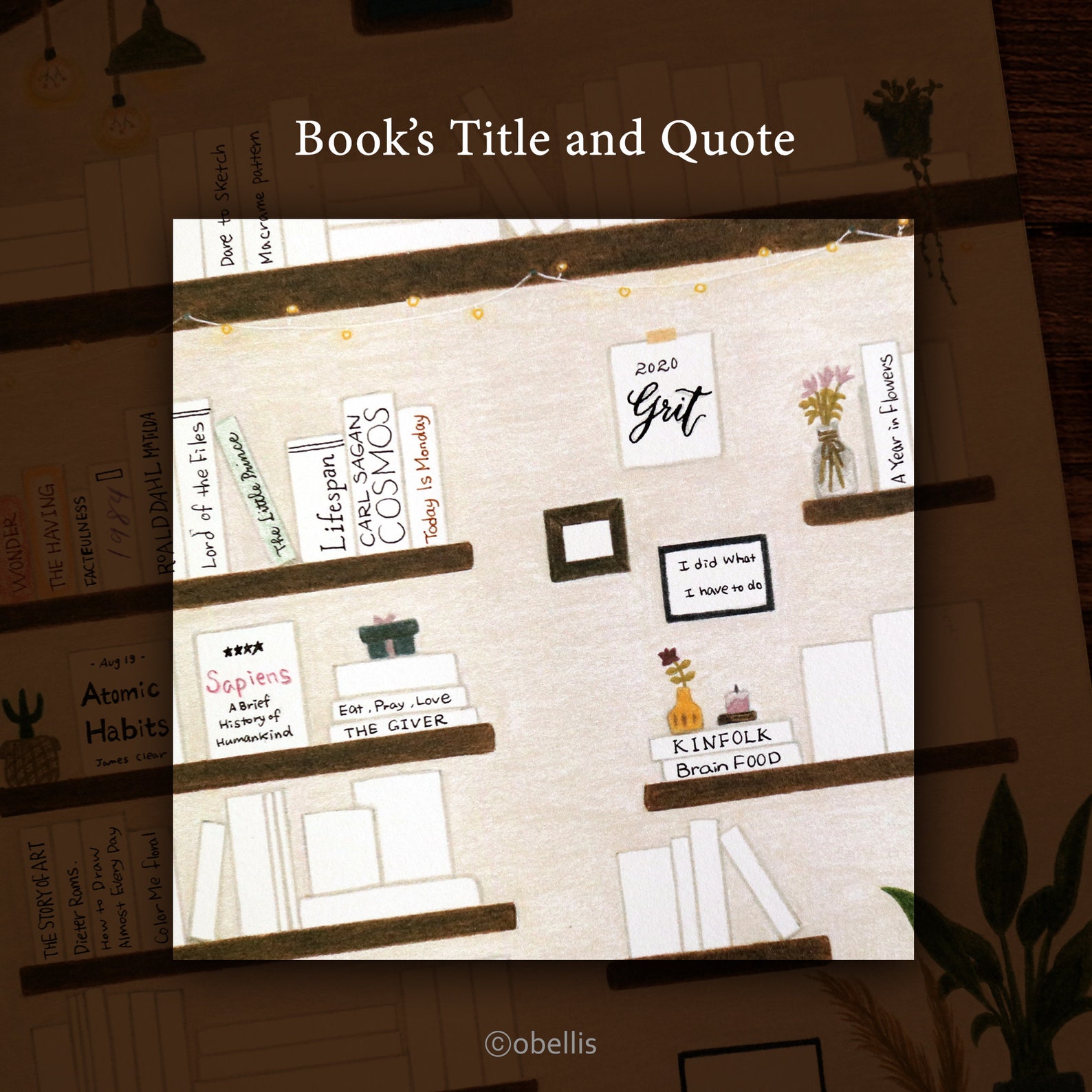 My Bookshelf Reading Tracker Printable-ColoredBook list Book | Etsy