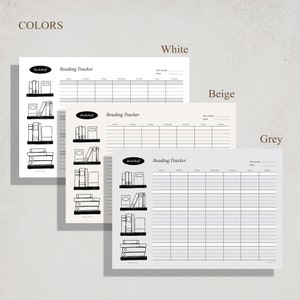 Bookshelf Reading Tracker PDF Monthly Book Log Digital Bookshelf ...
