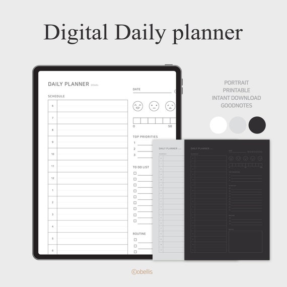 Digital Daily Schedule Template Pages Daily to Do Printable - Etsy
