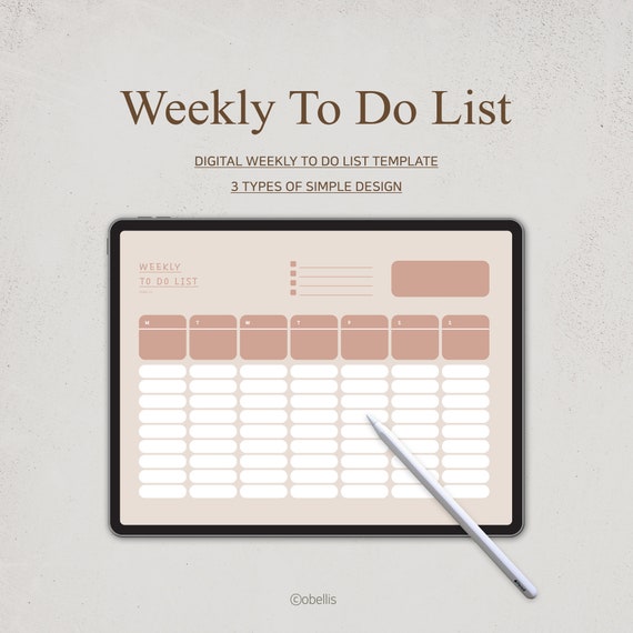 Digital to Do List 3 Templates PDF Boho Weekly to Do List | Etsy