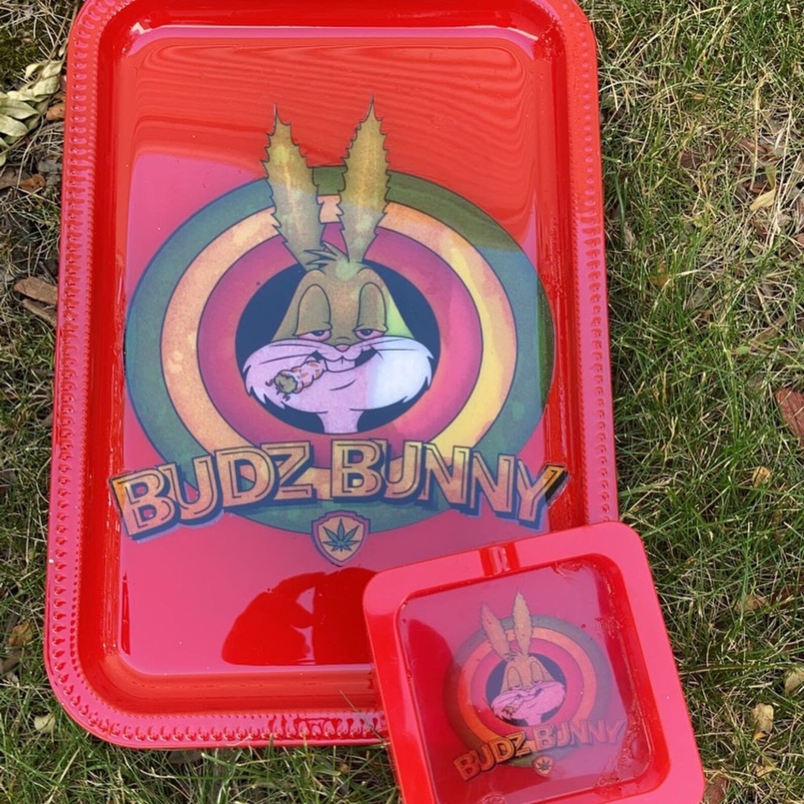 Custom Budz Bunny Rolling Tray W/ Matching Ashtray - Etsy