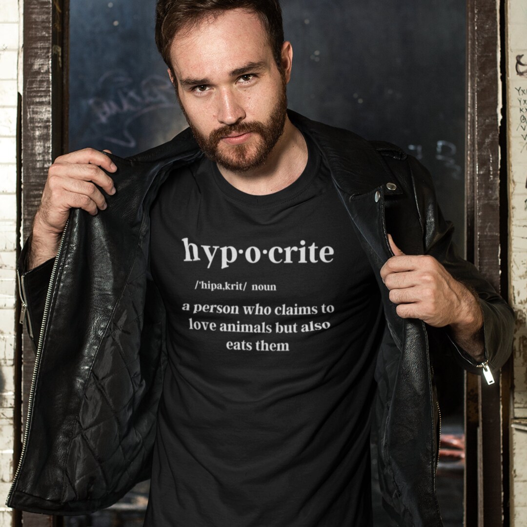 Hypocrite Definition Vegan Quote Black Shirt - Etsy