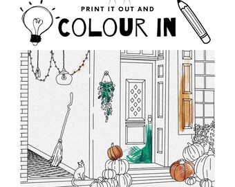 100 Halloween Themed Colouring Pages - Etsy