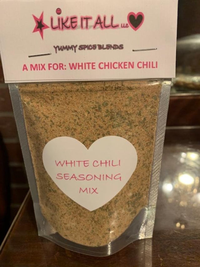 White Chicken Chili Seasoning Mix My Own Recipe Of Mixed Herbs And Spices Etsy