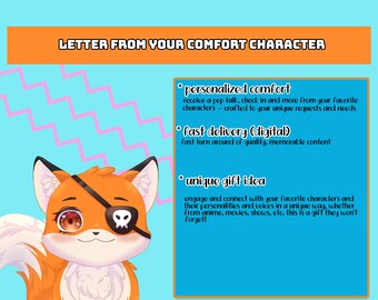Handwritten Letter From Your Comfort Character includes 4x6 Photo SFW ...