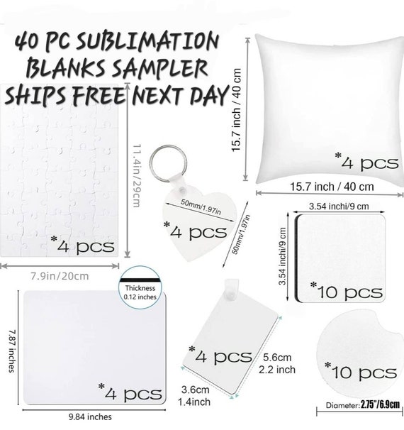 Sublimation Blanks Sampler Set: 40 Pieces Ships Free NEXT DAY - Etsy