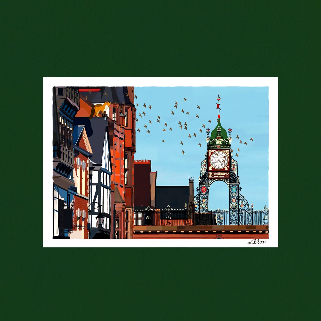 The Chester Fox, Art Print on A4 or A3 Paper - Etsy