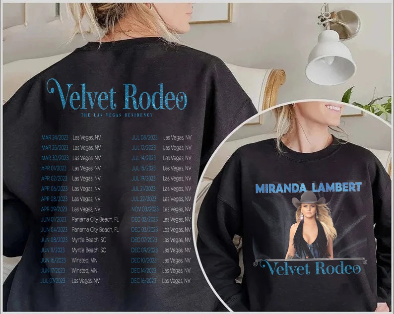 Miranda Lambert Velvet Rodeo 2023 Tour Shirt, Country Music 2023 Tour ...