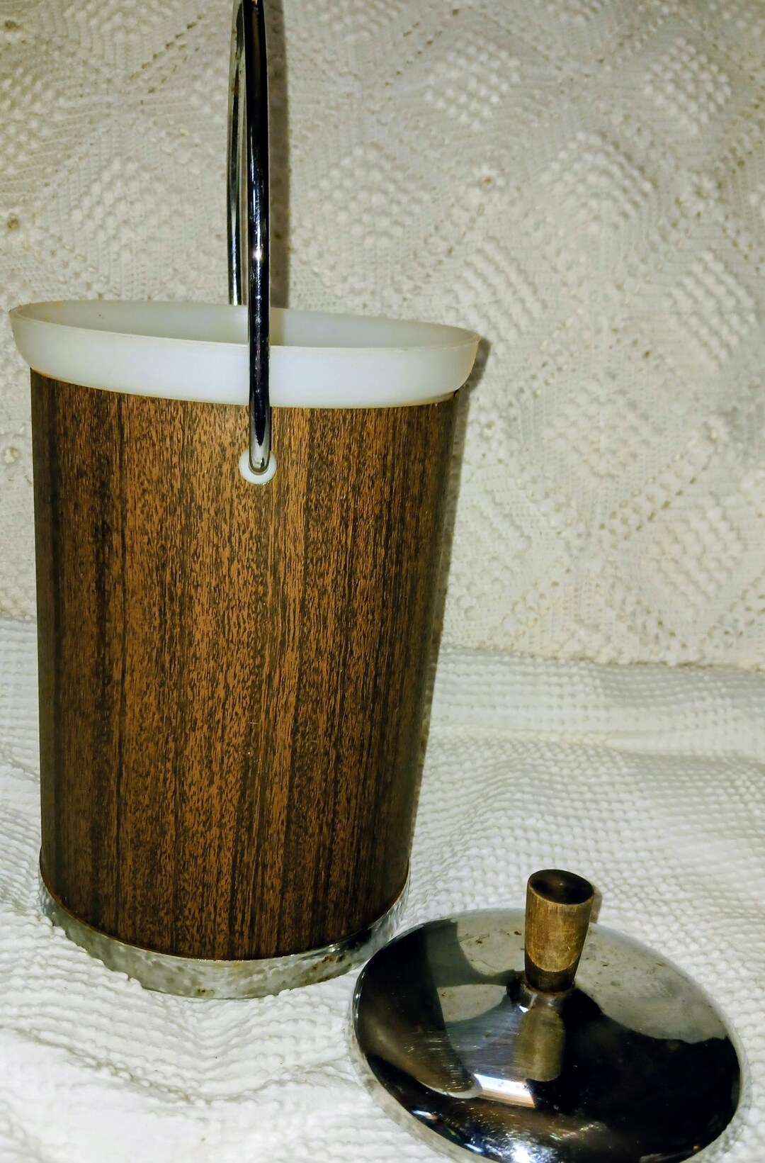 Ice Bucket, MCM, Swinging Handle, Lid, Insulated by Kromex - Etsy