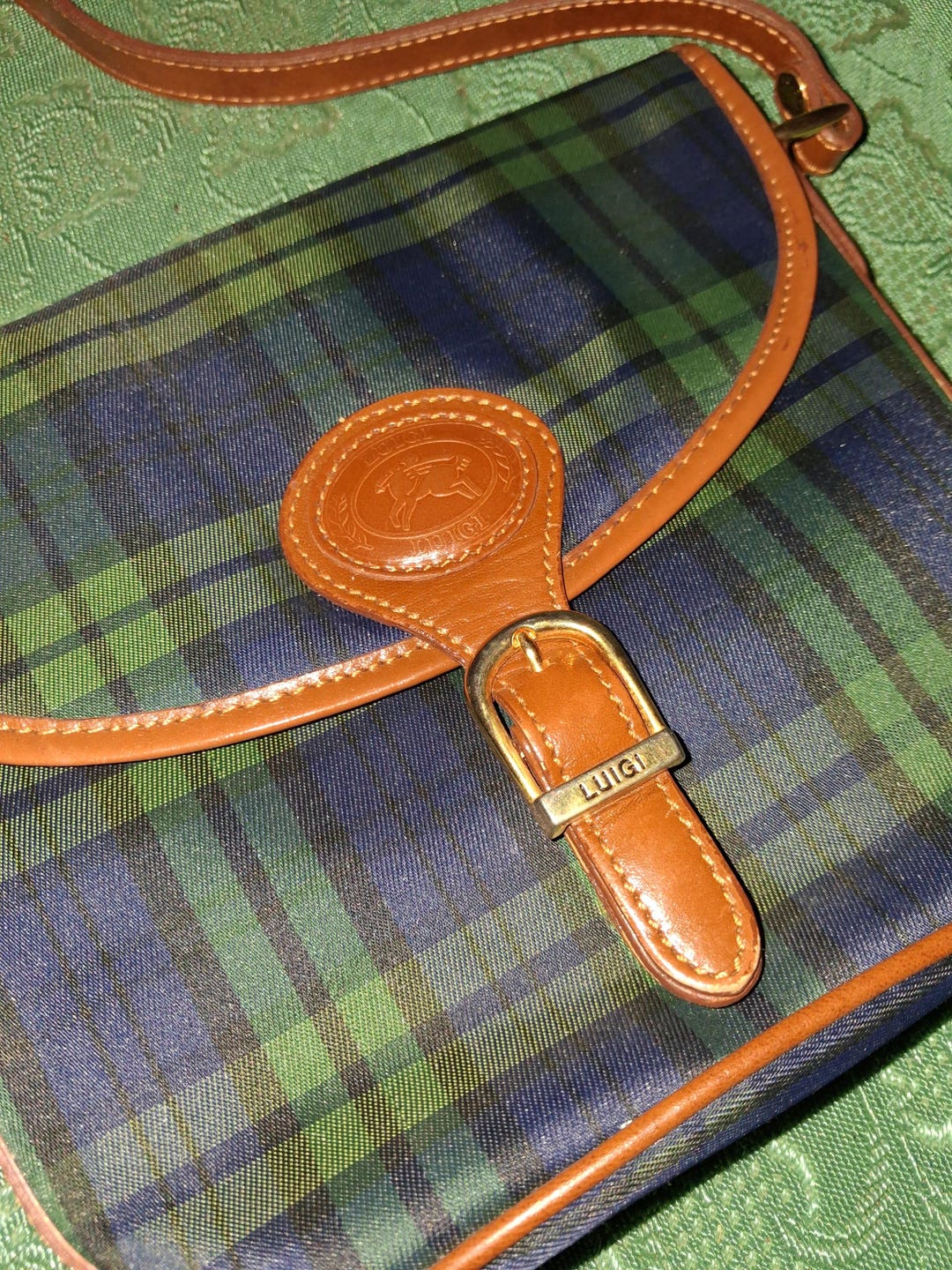 Italian Crossbody Plaid Bag by Luigi Italian Design - Etsy