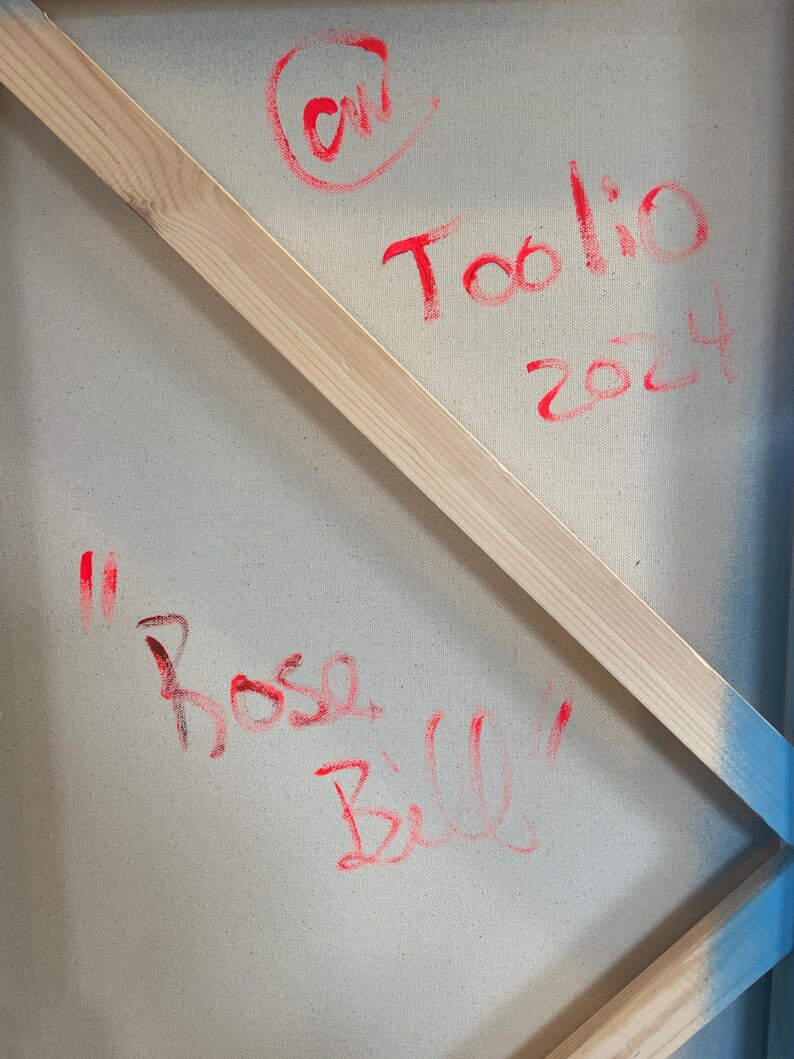 Rose Bill is an Original 2024 Toolio Painting in Vivid Color and ...