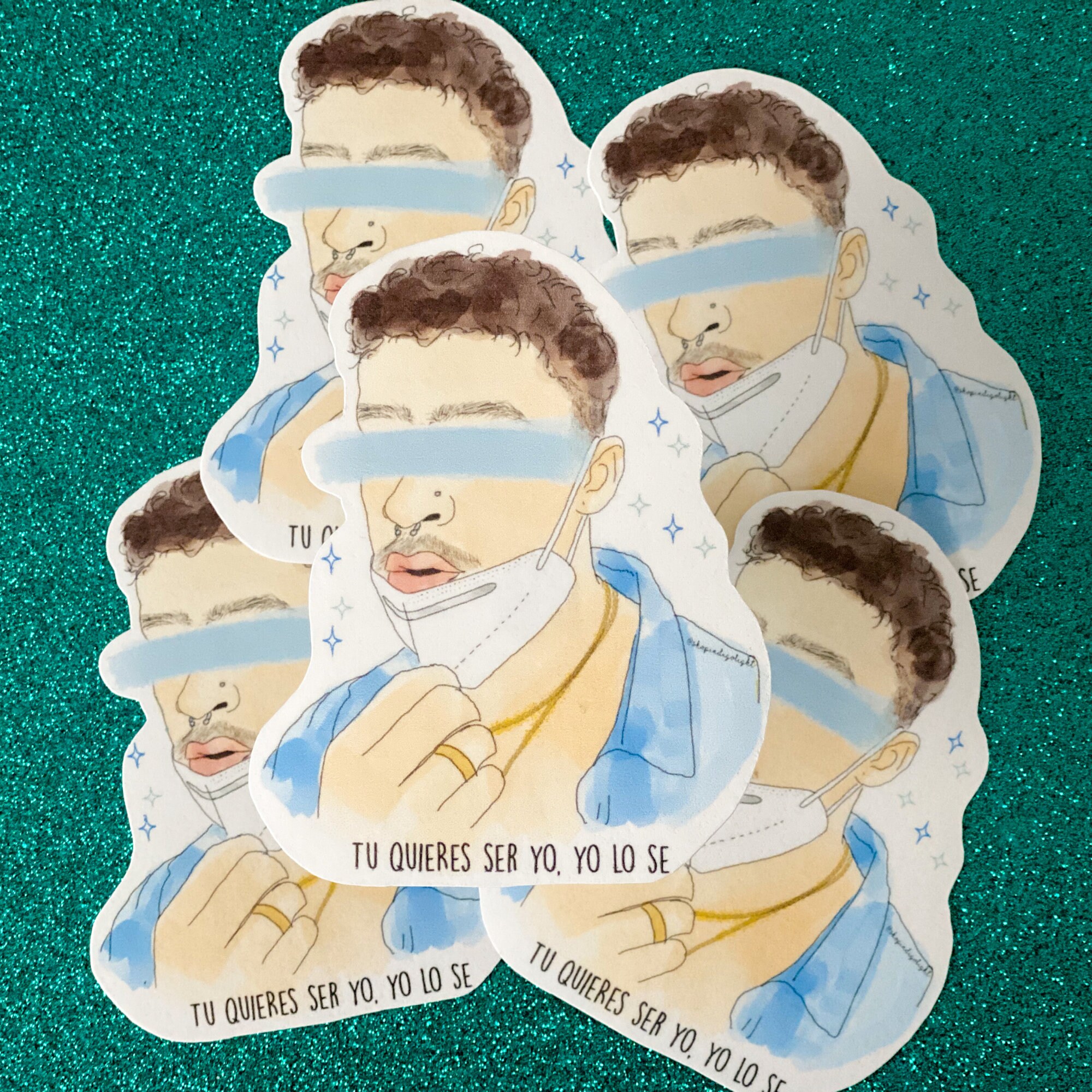 Bad Bunny Sticker Set Bad Bunny Stickers El Conejo Malo | Etsy