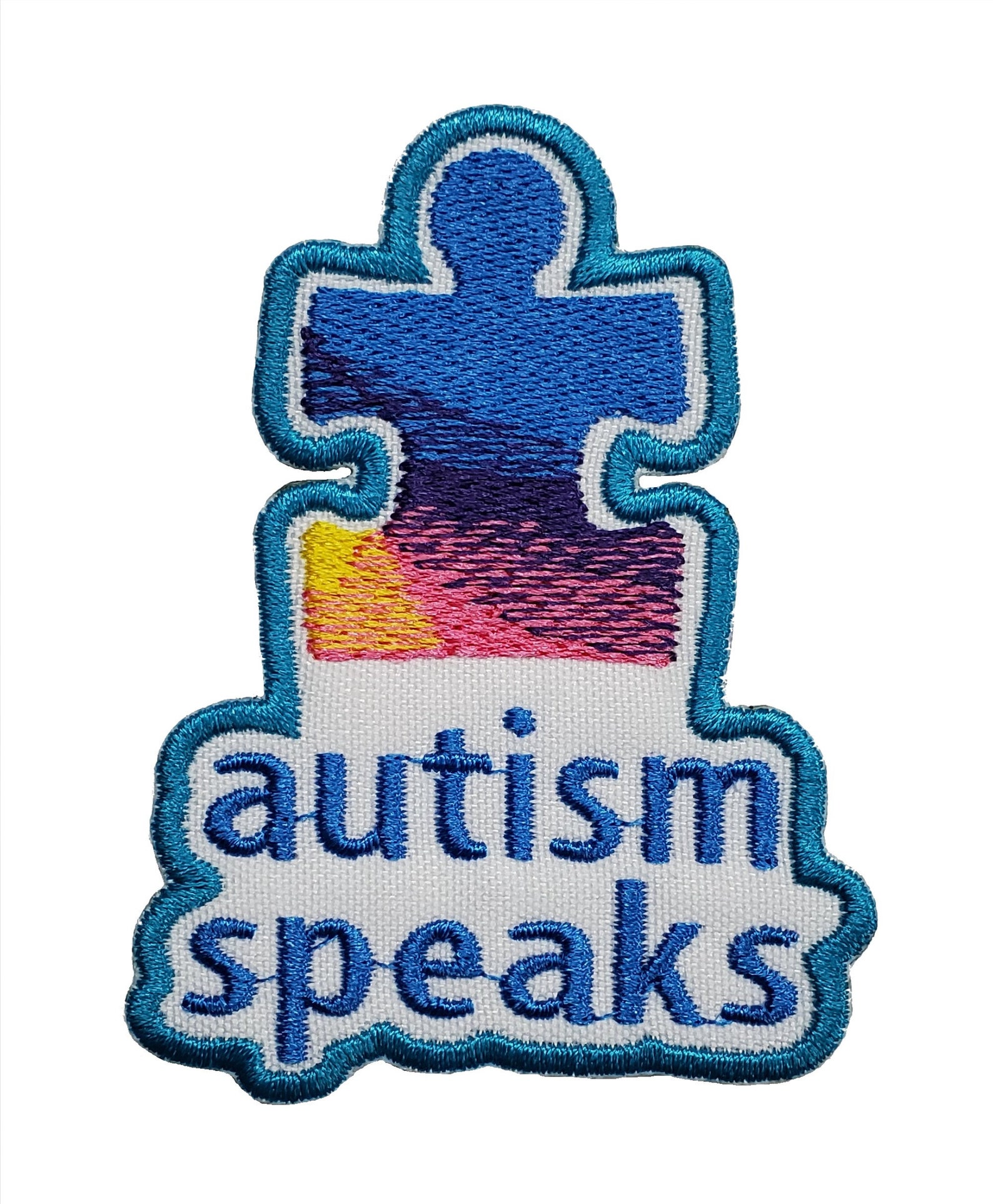 Autism Speaks Puzzle Piece Awareness Ribbon Embroidered Iron - Etsy