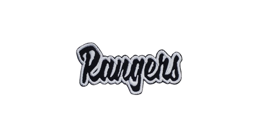Rangers Text Embroidered Applique Iron on Patch Various Sizes Team Name ...