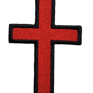 Christian Cross Fully Embroidered Iron on or Sew on Patch 3" X 2" Jesus ...