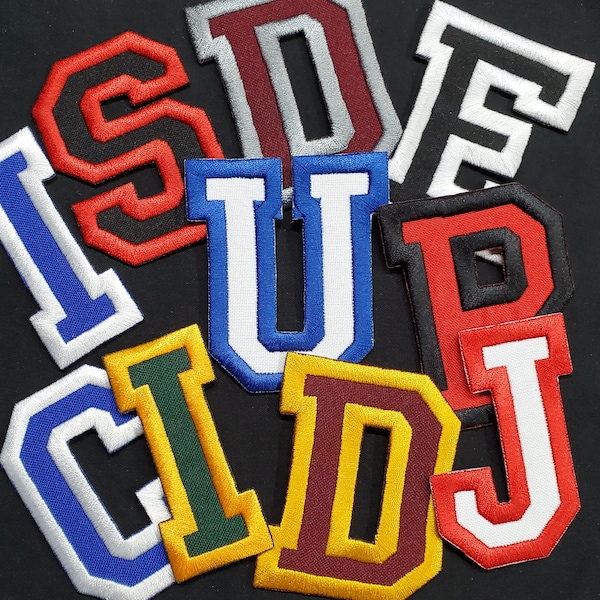 Letterman Patch Letters - Etsy