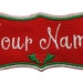 Christmas Stocking NAME PATCH - 5" X 2" Custom Personalized Iron on or ...