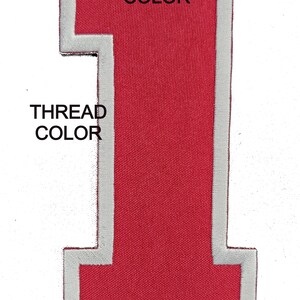 6" Numbers College Varsity Letterman Embroidered Iron on Patch Varsity ...